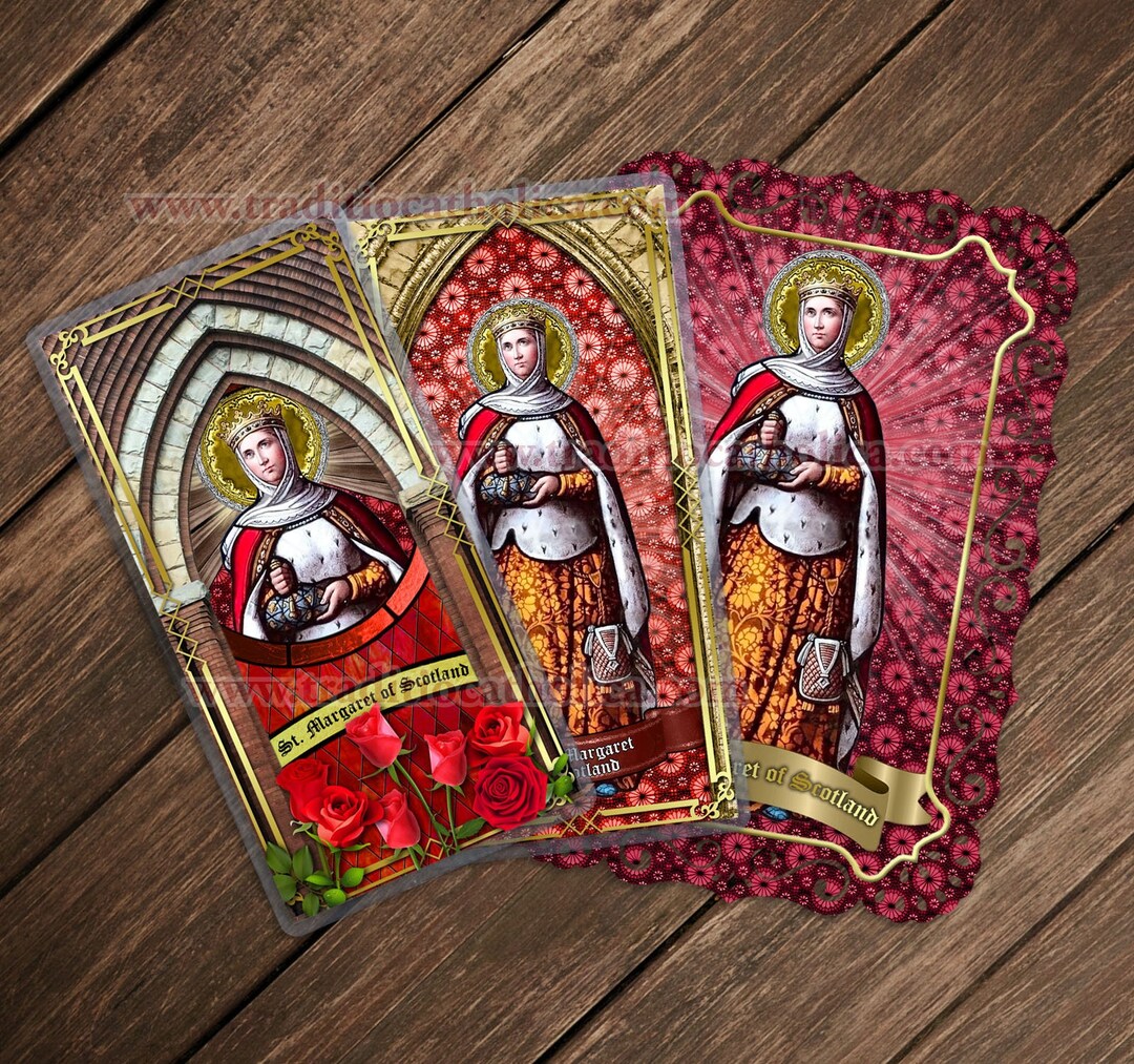Saint Margaret of Scotland Traditional Catholic Stained Glass Holy ...
