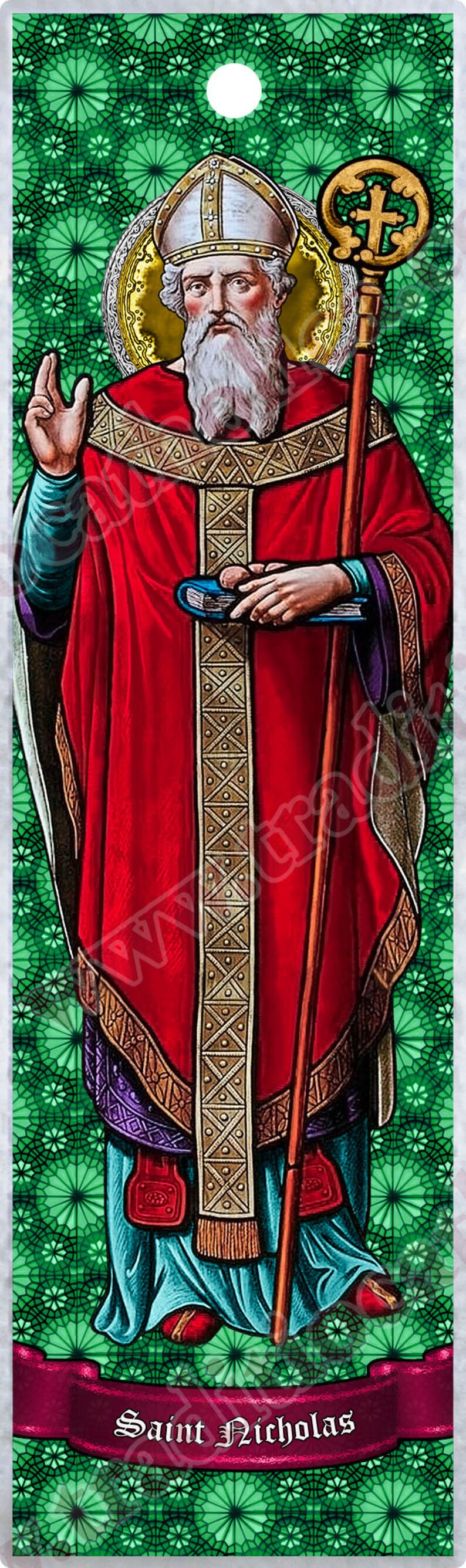 Saint Nicholas of Myra CLEAR See-through Laminated Bible Scripture ...