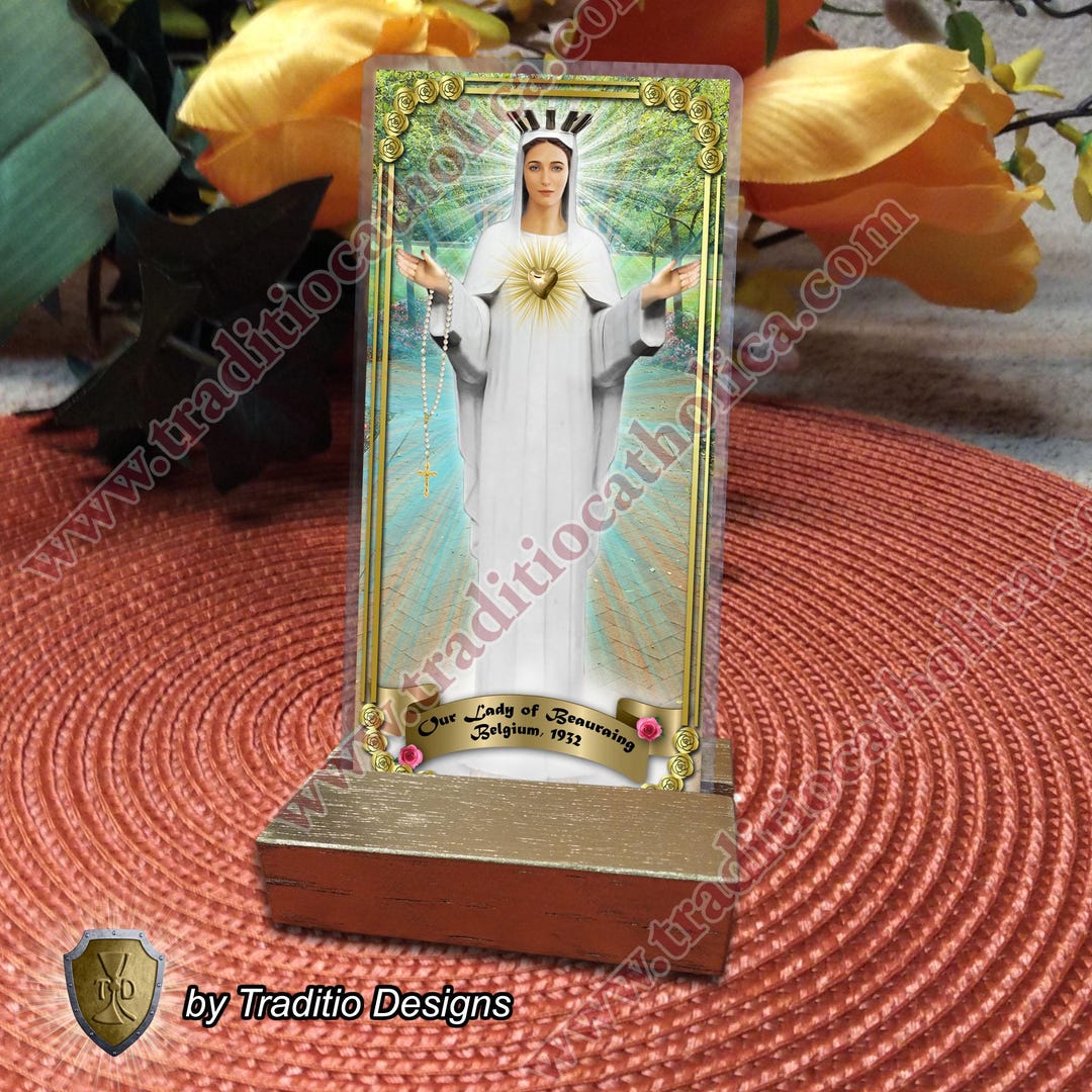 Our Lady of Beauraing Belgium Laminated Catholic Holy Prayer Cards ...