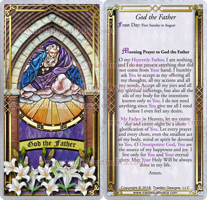 God the Father Laminated Catholic Holy Cards. Catholic Holy - Etsy