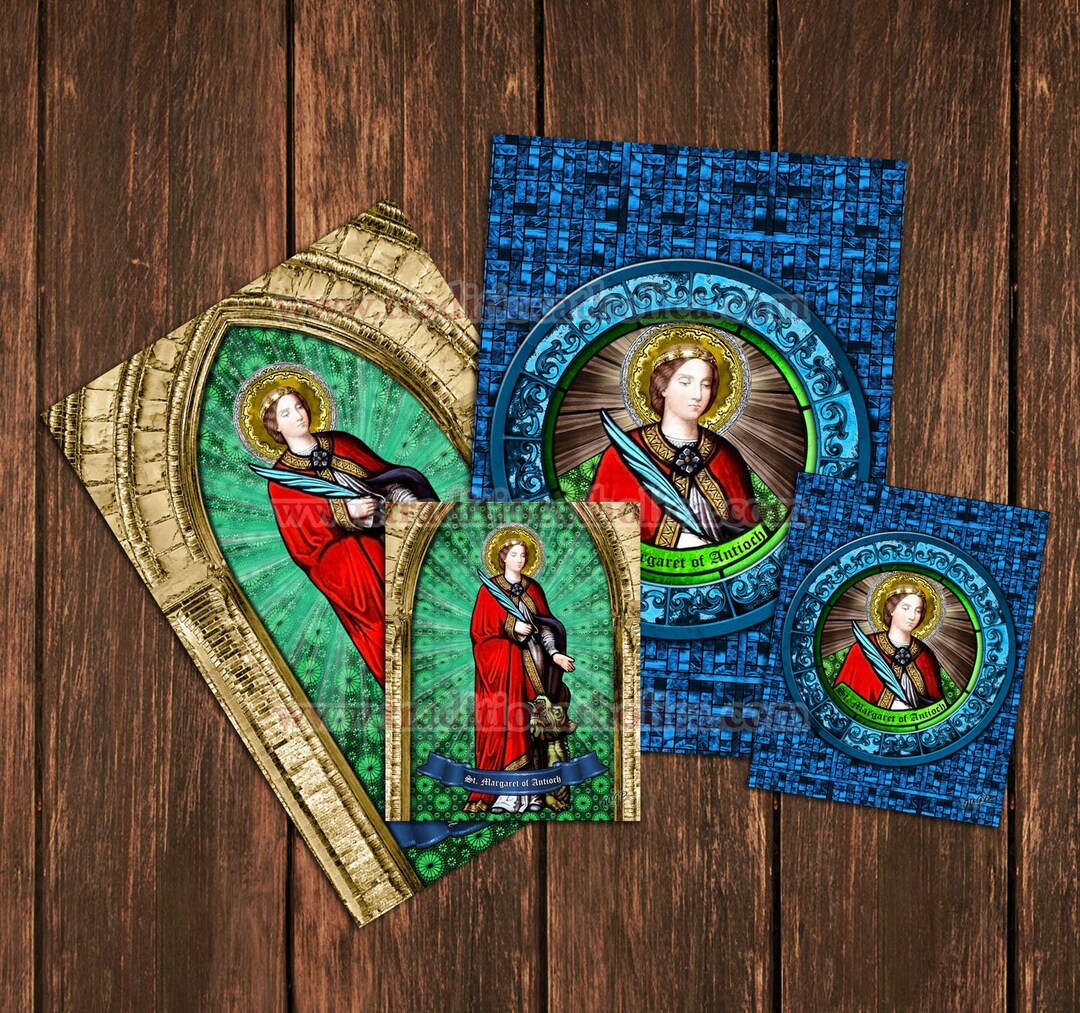 Saint Margaret of Antioch Prints. Ready to Frame. St. Margaret of ...