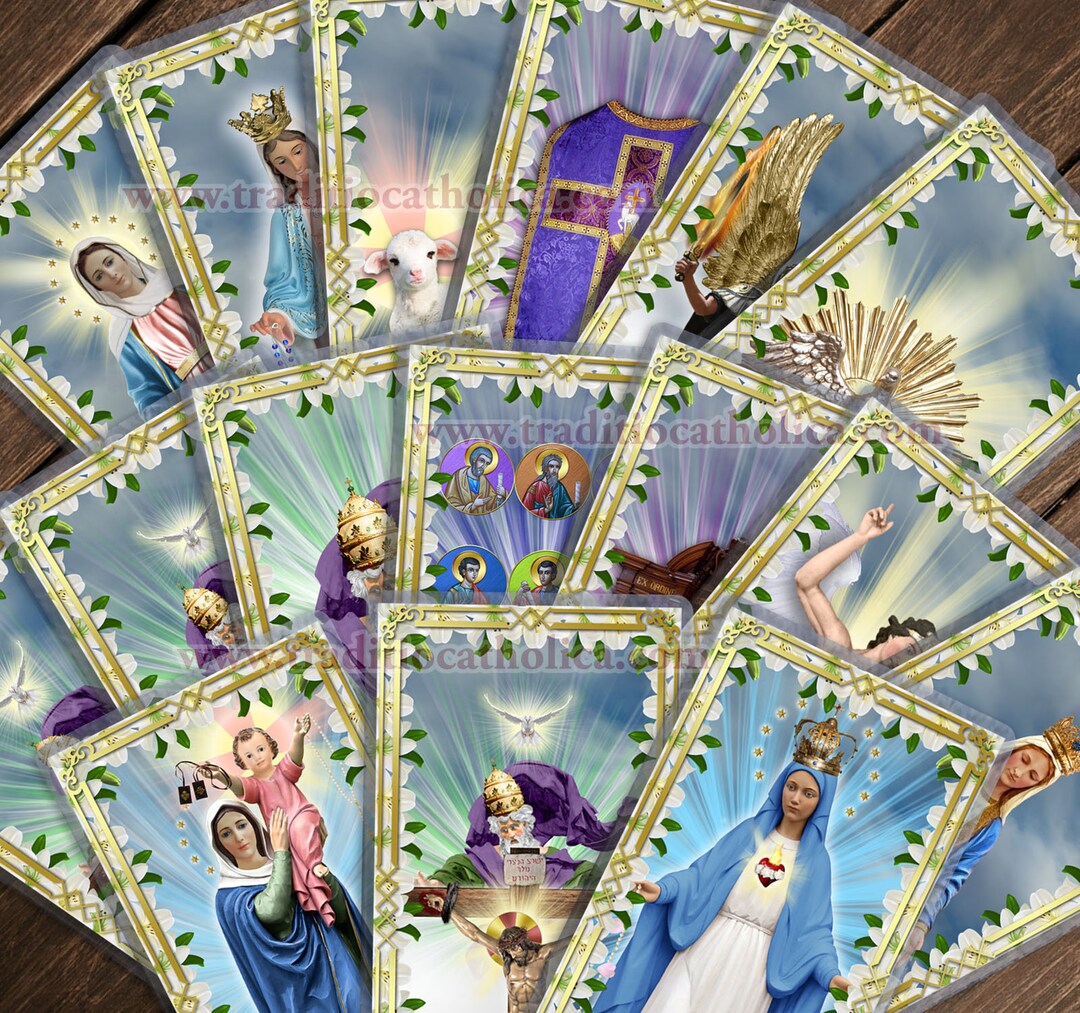Latin Holy Card Gift Set. Catholic Prayer Holy Cards for Tridentine ...