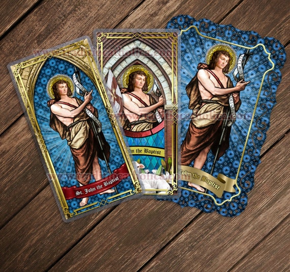 Saint John the Baptist Laminated Catholic Holy Prayer Cards. - Etsy