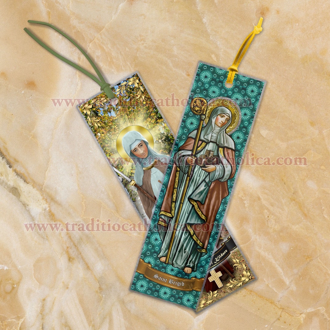 Saint Brigid of Kildare, Ireland Laminated CLEAR See-through and Quote ...