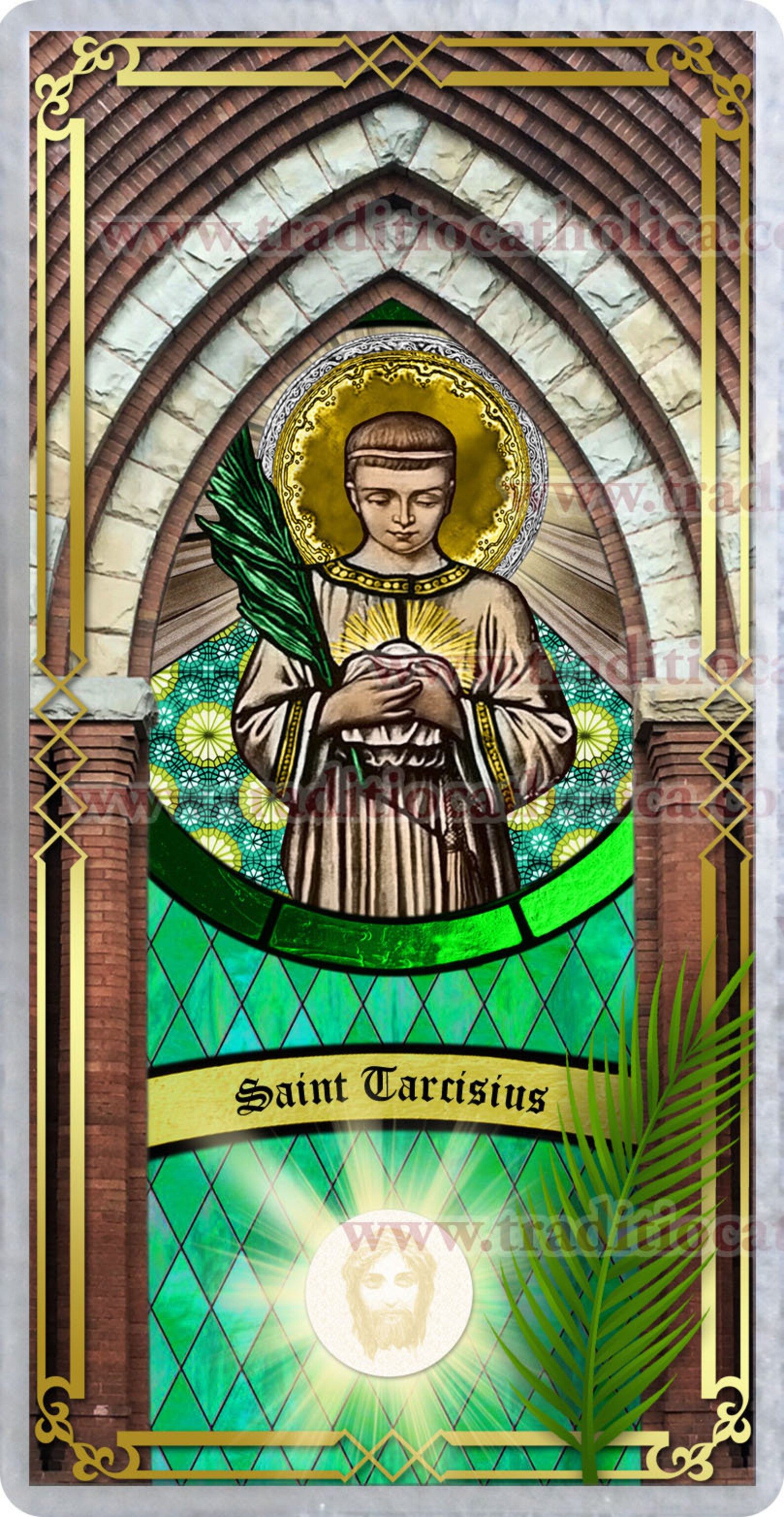 St. Tarcisius patron of altar servers Stained Glass and | Etsy