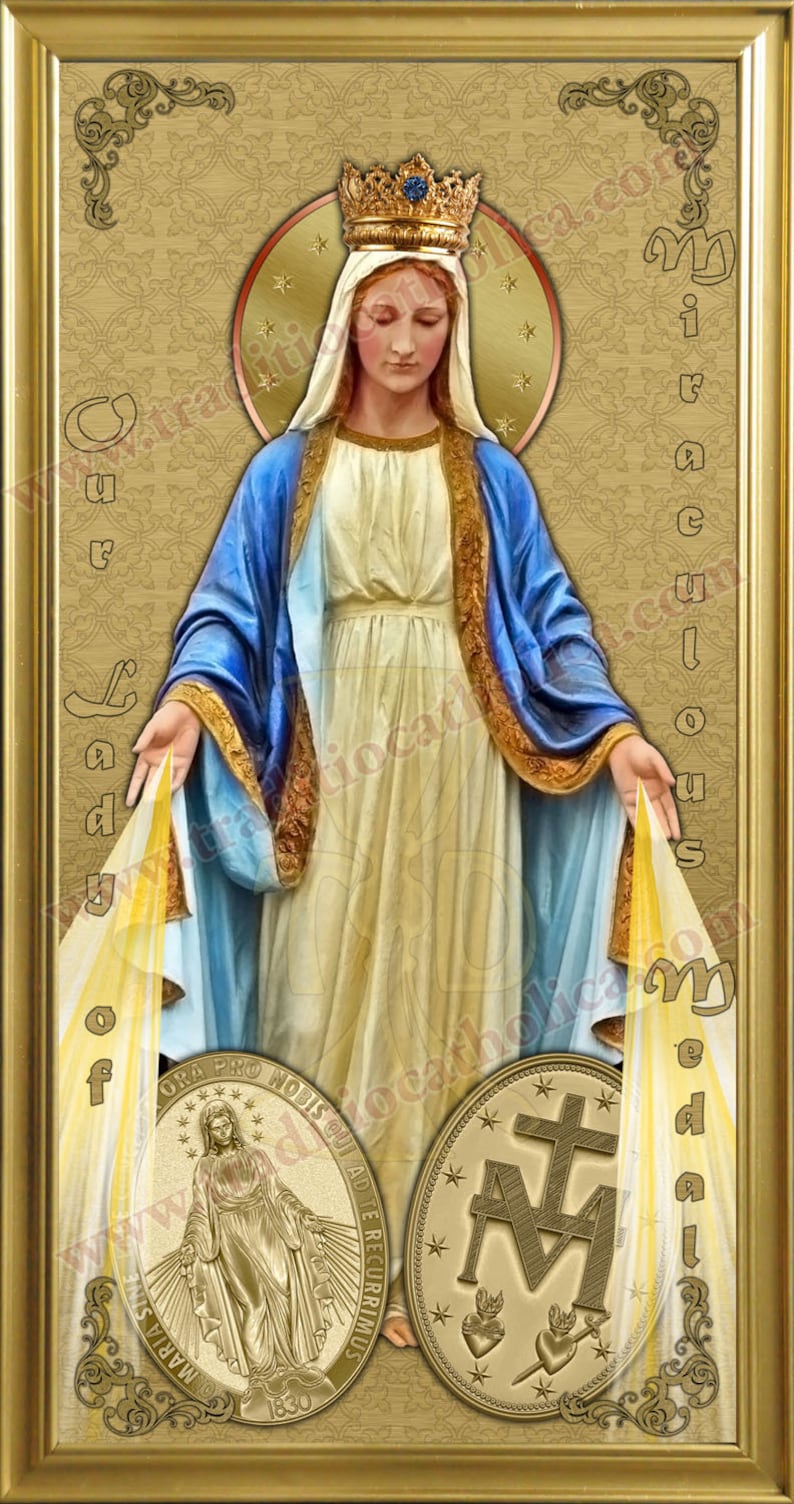 Our Lady of the Miraculous Medal Handcrafted Framed Prints. - Etsy