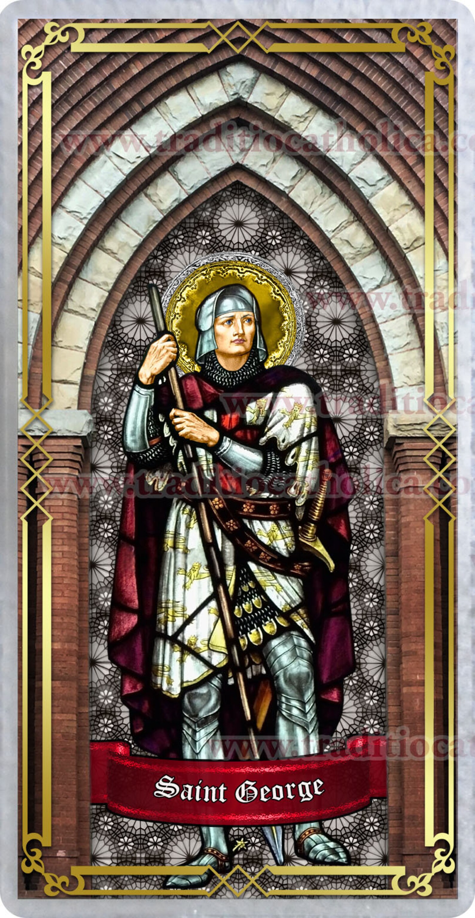 Saint George patron of soldiers and many diseases laminated | Etsy