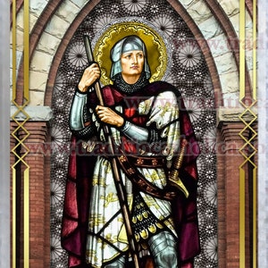 Saint George patron of soldiers and many diseases laminated | Etsy