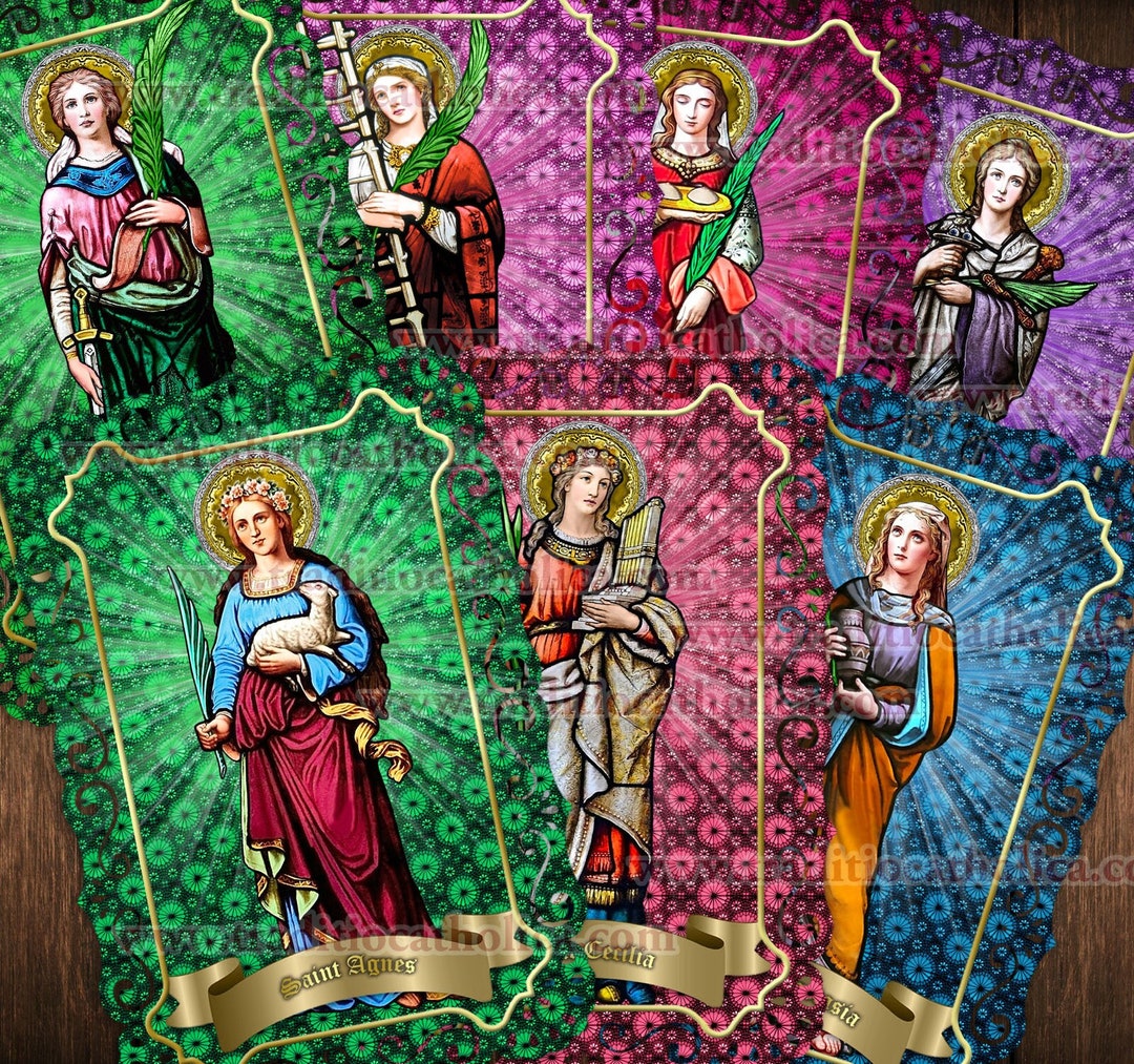 Seven Women in the Eucharistic Prayer Prayer Card Set. St Felicity, St ...