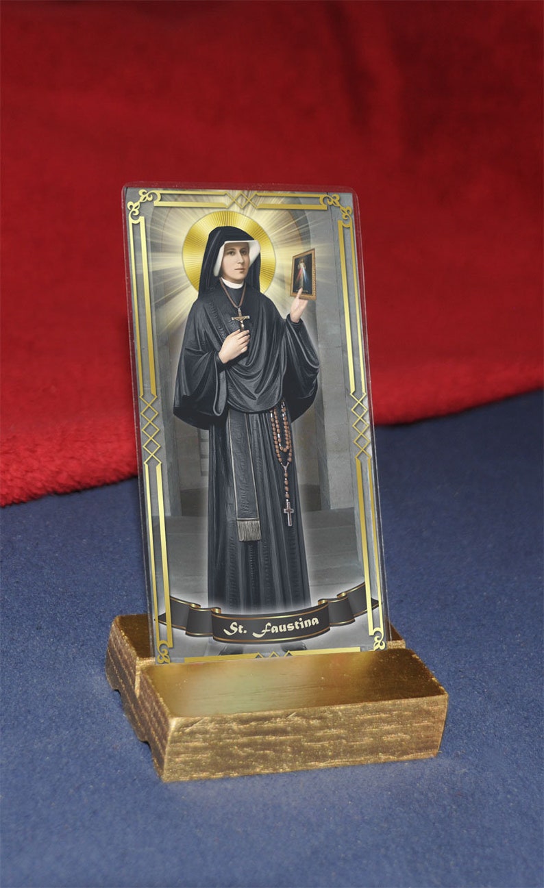 Saint Faustina Kowalska, Poland Laminated Holy Prayer Card. Saint ...
