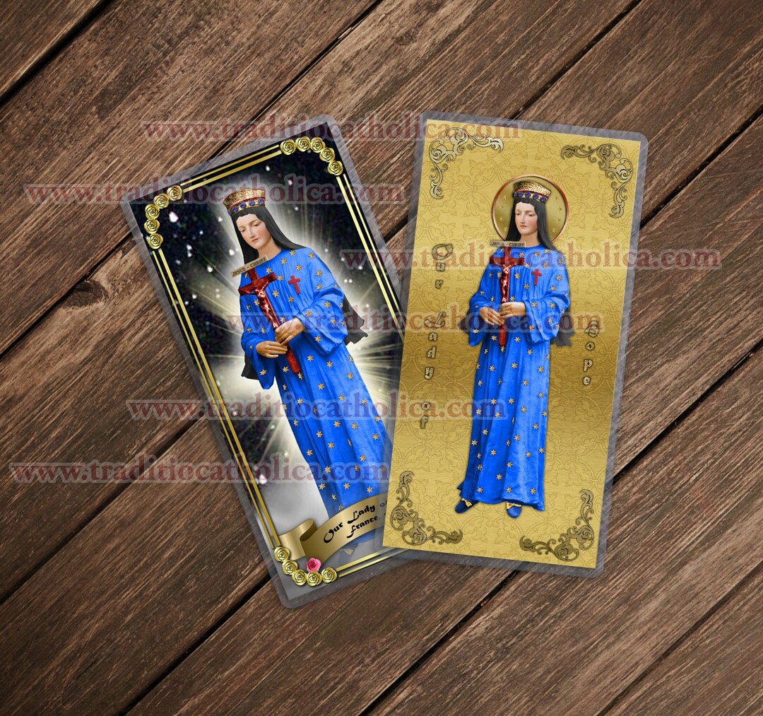 Our Lady of Hope of Pontmain France Laminated Holy Prayer Cards. Our ...