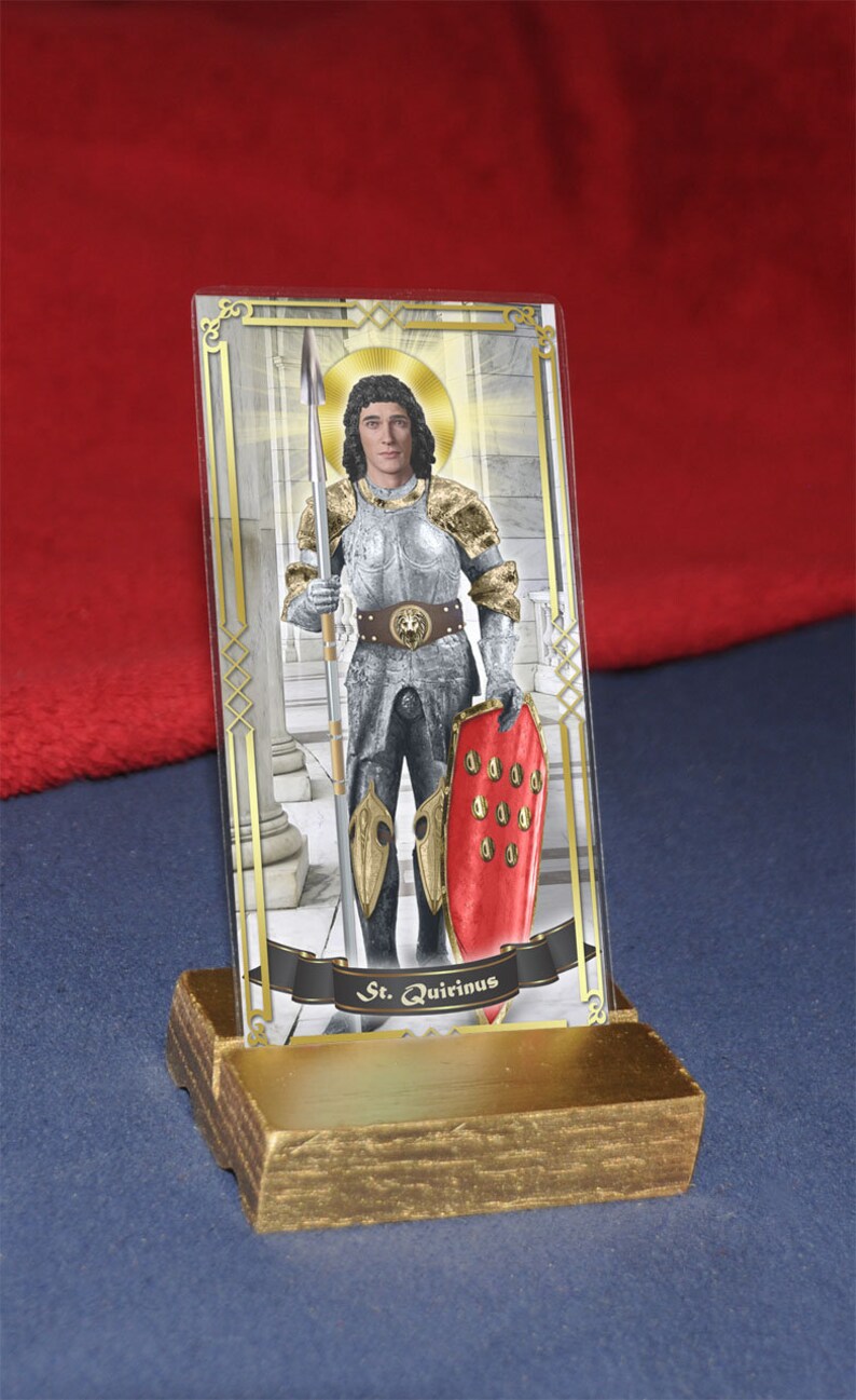 Saint St Quirinus of Neuss, Laminated Prayer Card. St Quirinus Statue ...
