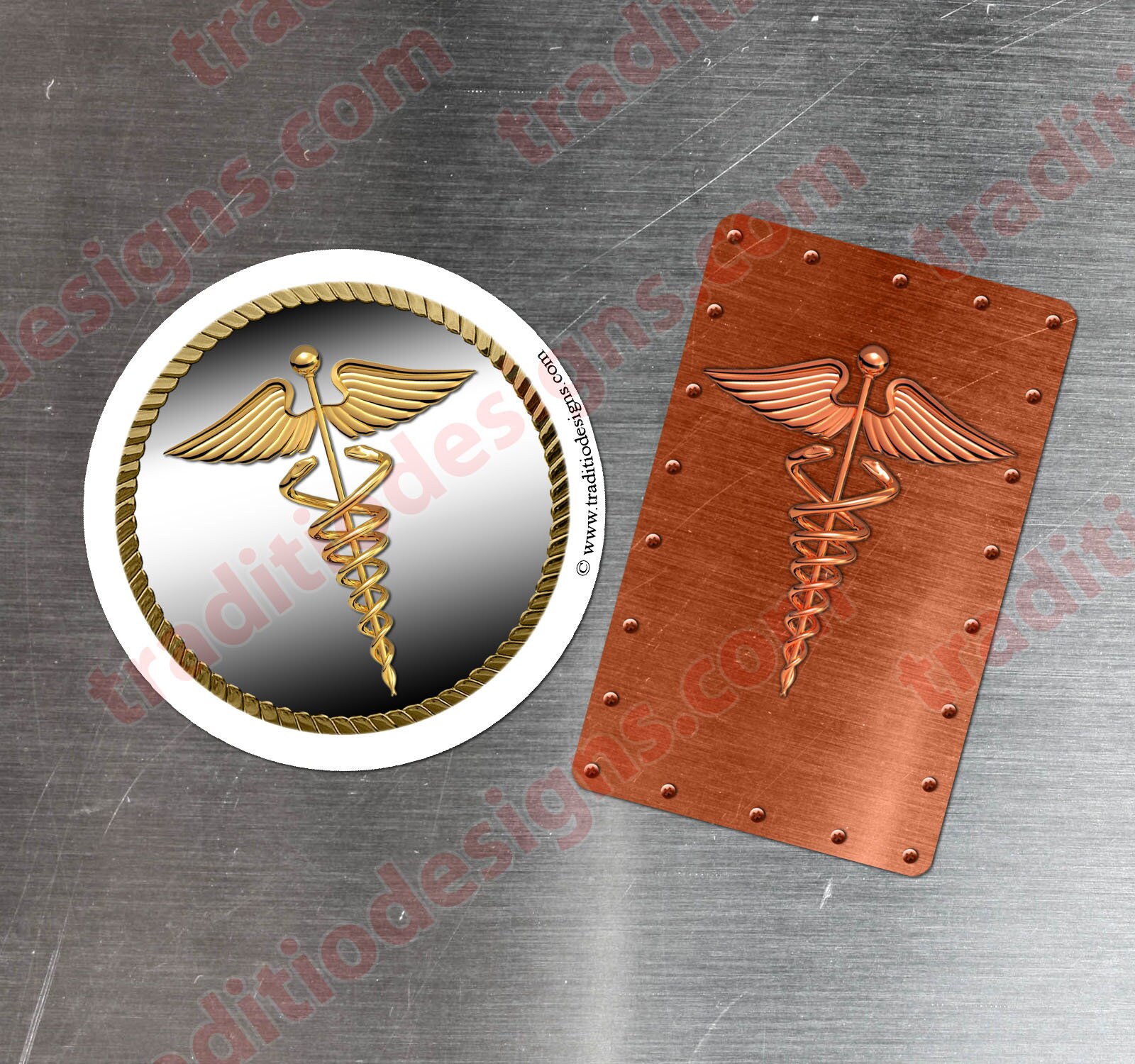 Caduceus Medical Magnets Physician Decal Round 3.5 Inch and - Etsy