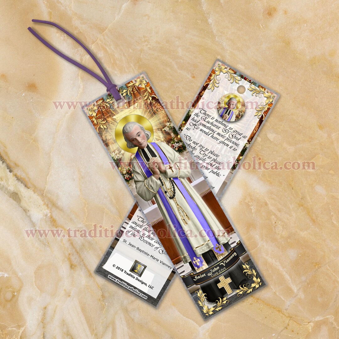 Saint St. John Vianney, France Laminated Bible Scripture Bookmark ...