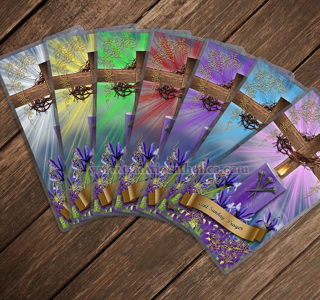Lent Daily Prayers Laminated Holy Cards. Entire Gift Set is 5% OFF. - Etsy