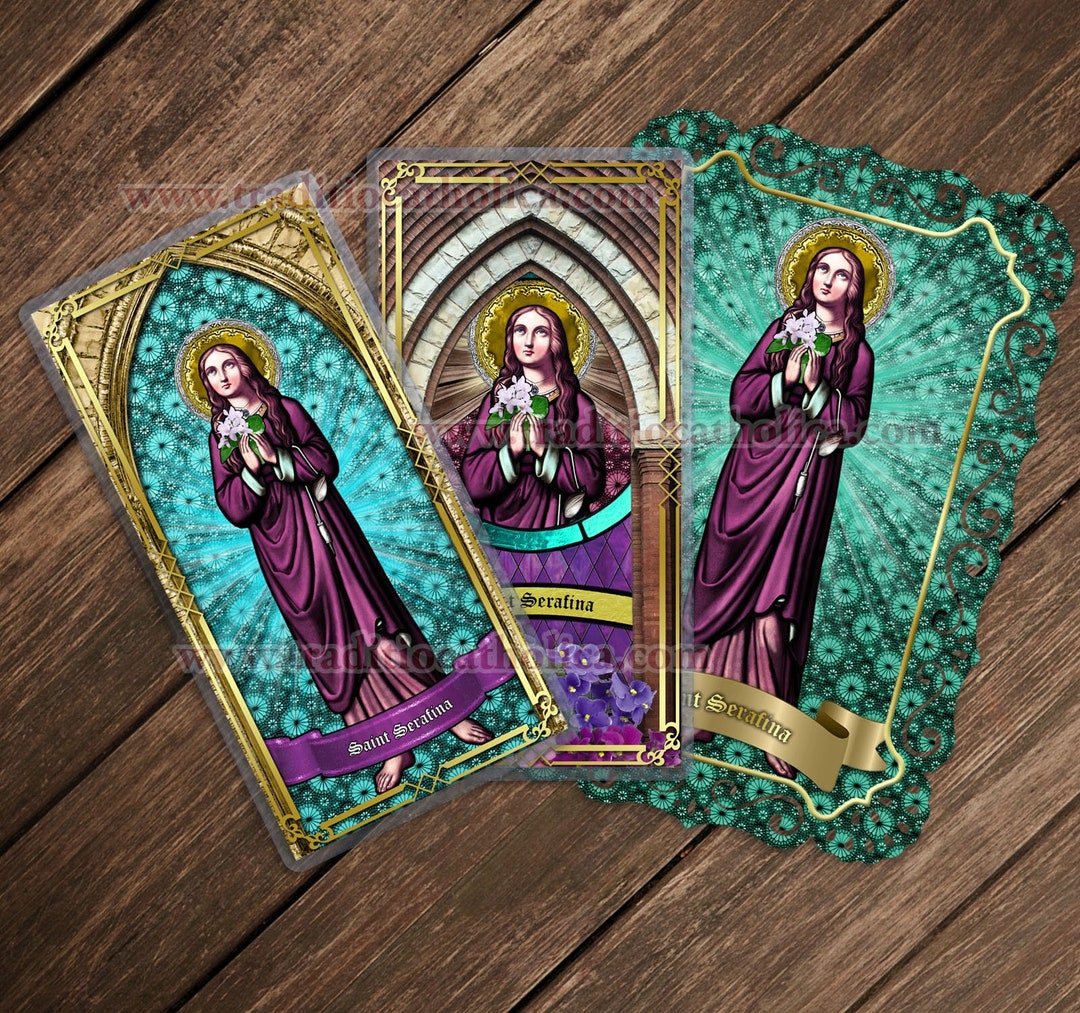 Saint Serafina Laminated Catholic Holy Prayer Cards. St. Serafina ...