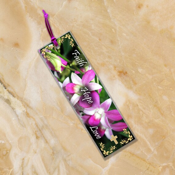 Faith Hope Love Bible Scripture Bookmark Laminated Catholic | Etsy