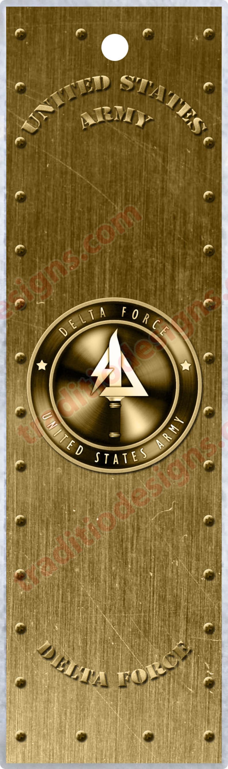 US Army Delta Force Metallic Laminated Bookmarks. Custom US - Etsy