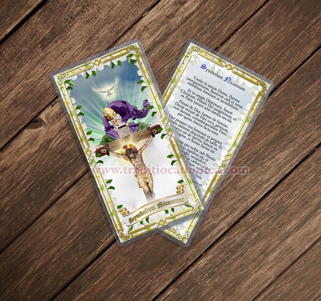Symbolum Nicaenum Nicaean Creed or Credo Traditional Catholic - Etsy
