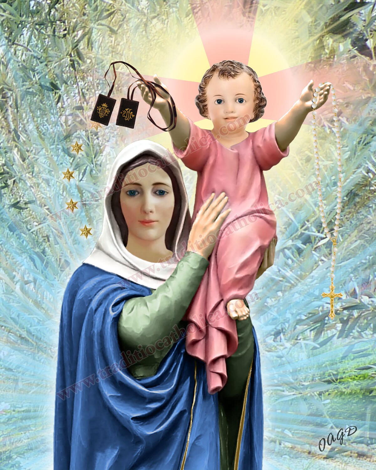 Our Lady Mother of Our Savior 8x10 prints Framed or ready to | Etsy