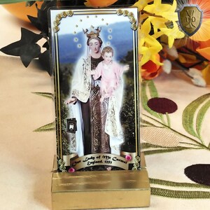 Our Lady of Mt Mount Carmel Laminated Catholic Holy Cards. Our Lady of Mount Carmel Statue - Etsy