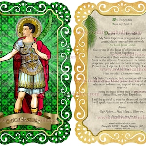 Saint Expeditus, Patron of Emergencies and Fast Solutions Laminated ...