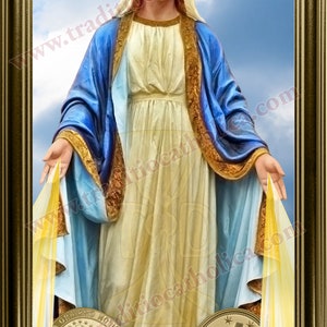 Our Lady of the Miraculous Medal Handcrafted Framed Prints. 7x14 Size ...