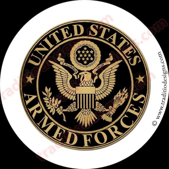 US Armed Forces magnets Armed Forces decal round 3.5 inch | Etsy