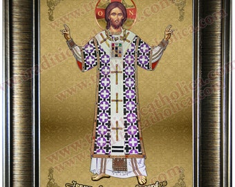 Hand Painted Byzantine Icon of Jesus Christ, the High Priest - Etsy