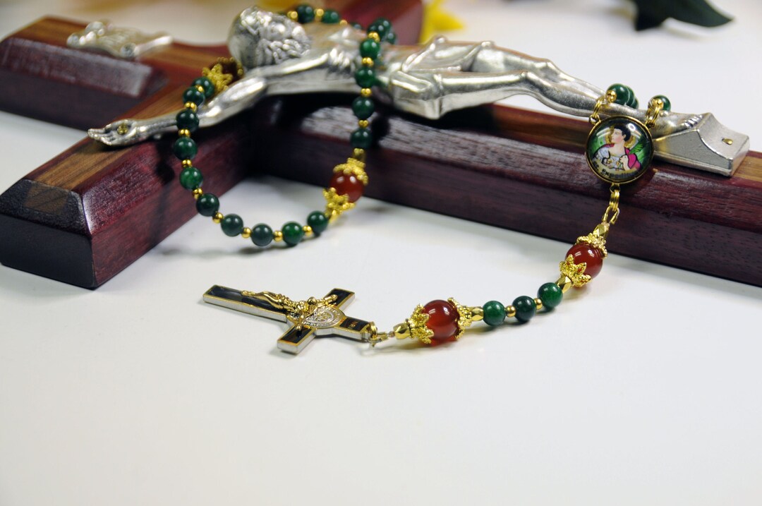 Saint Expeditus Majestic Limited Edition Precious Holy Rosary With 18K ...