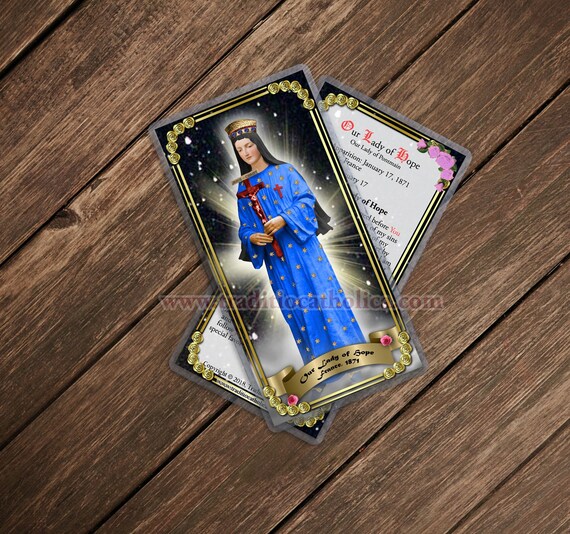 Our Lady of Hope of Pontmain France laminated Holy Prayer | Etsy
