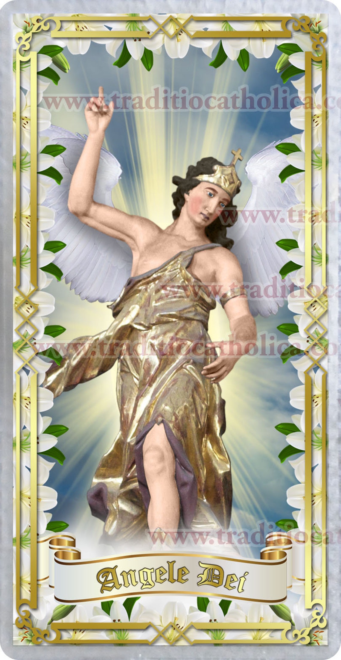 Angele Dei Angel of God Prayer to Guardian Angel Traditional - Etsy