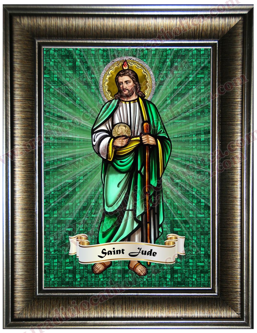 Saint Jude Thaddeus the Apostle Framed Prints With Silver or Gold Frame ...