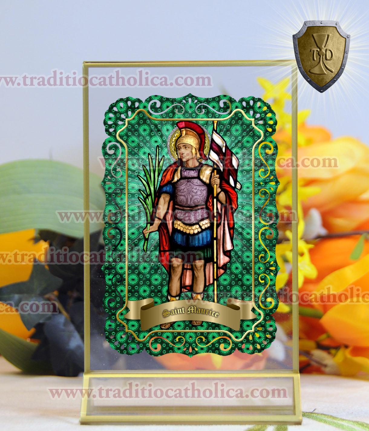 Saint St. Maurice, Patron of Soldiers, Gout, Infantry Laminated Prayer ...