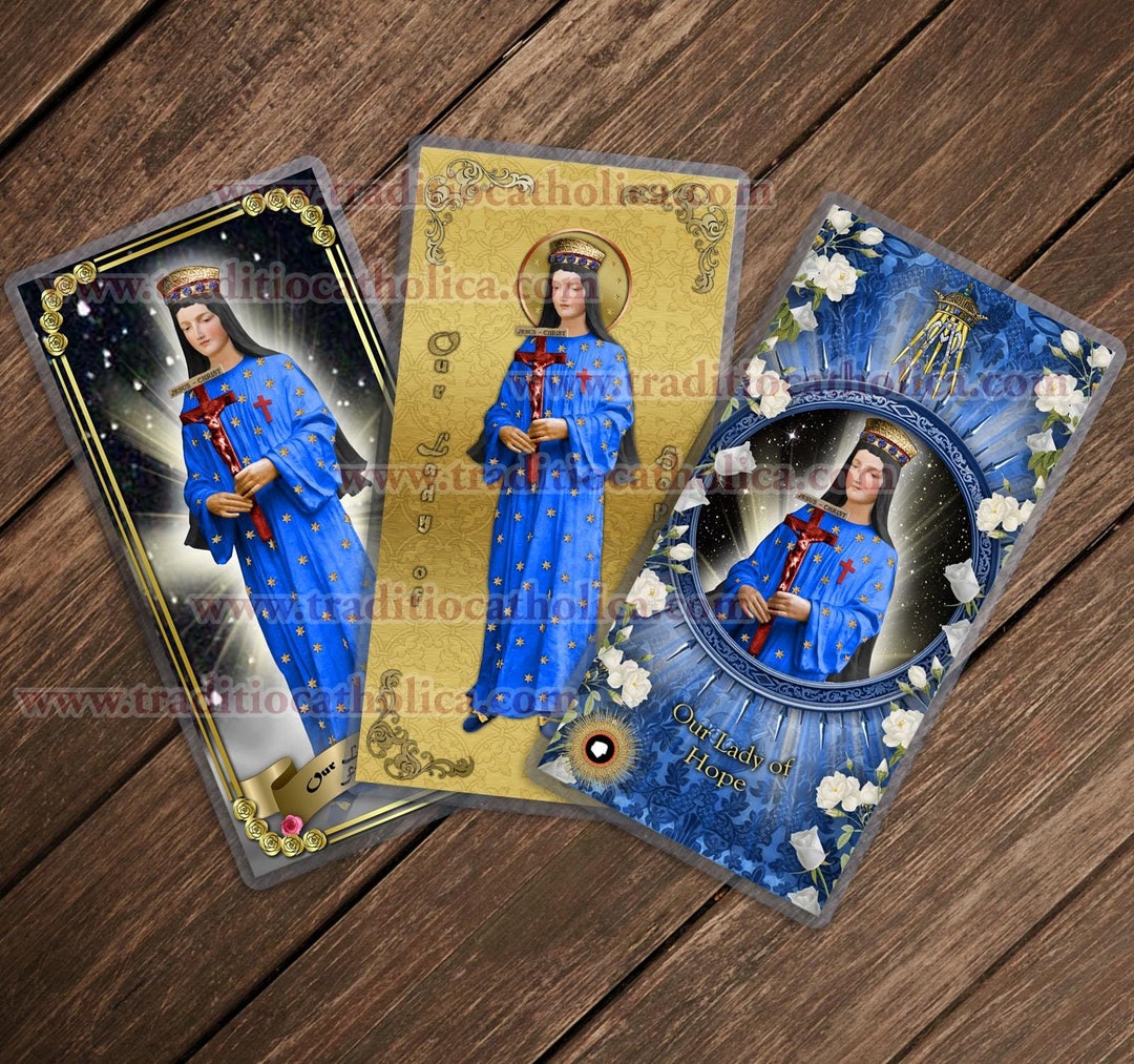 Our Lady of Hope of Pontmain France Laminated Holy Prayer Cards. Our ...