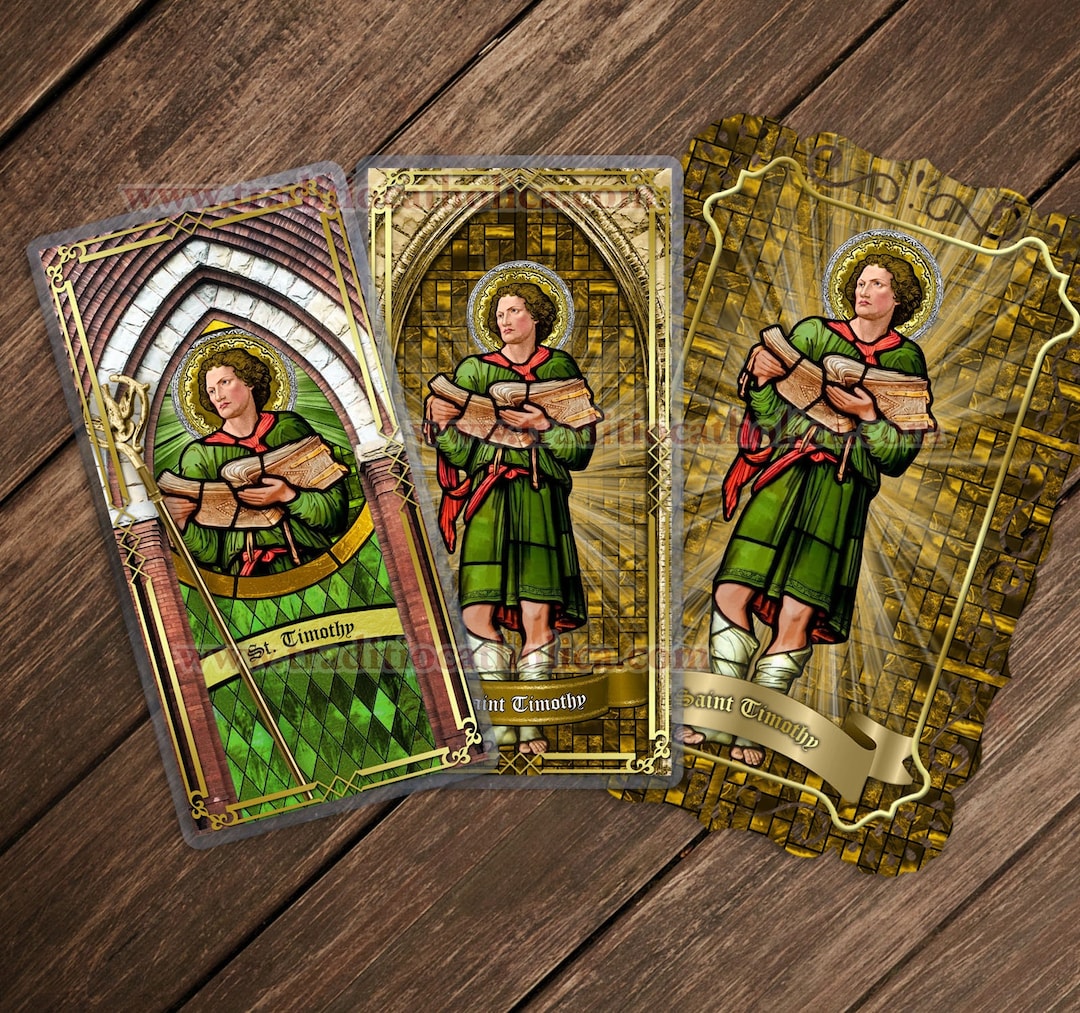Saint Timothy the Apostle Catholic Holy Prayer Cards. St. Timothy ...