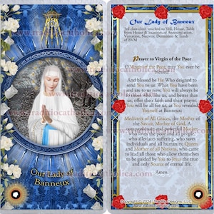 Our Lady of Banneux, Belgium, Virgin of the Poor Laminated Holy Prayer ...