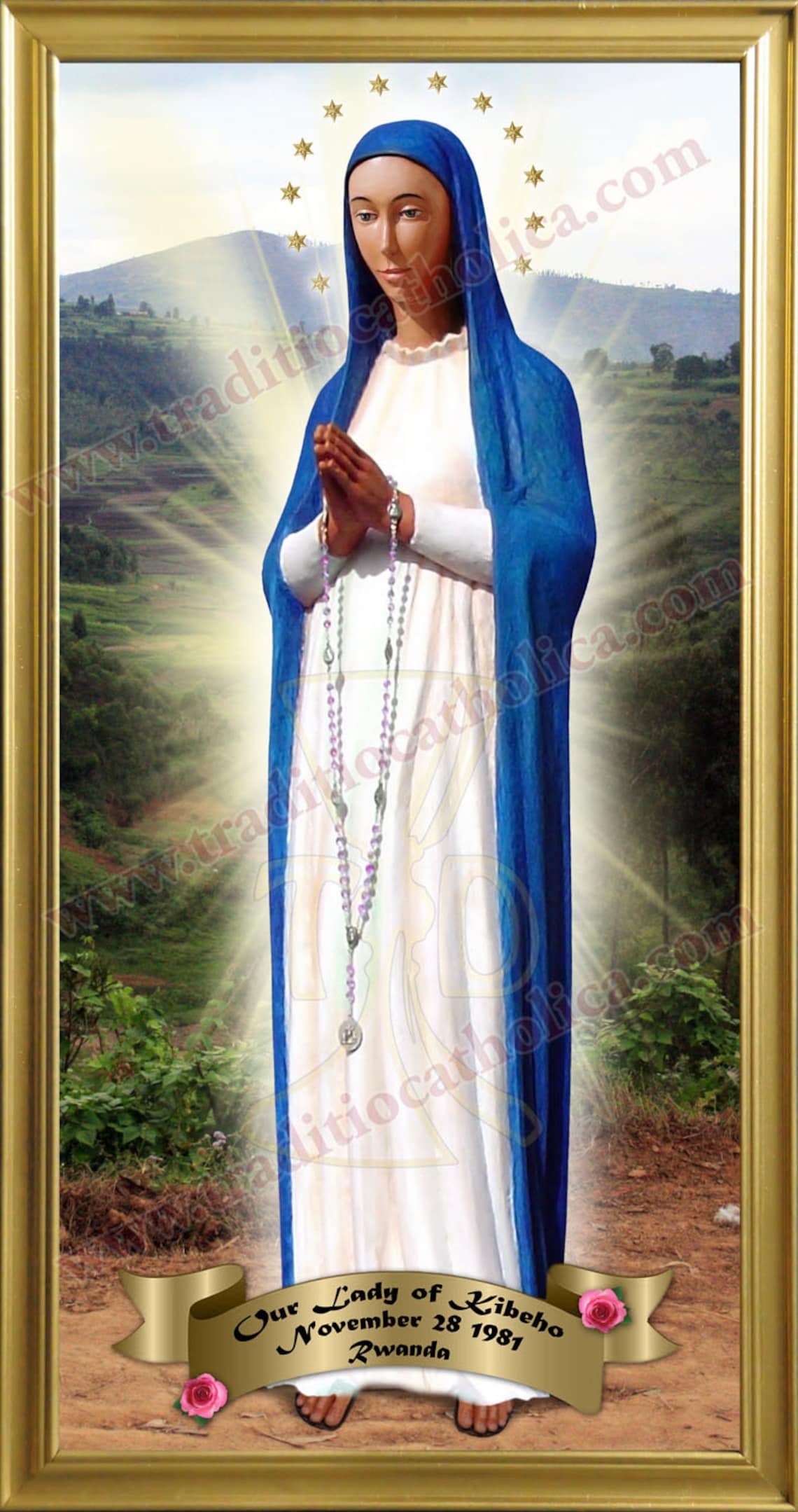Our Lady of Kibeho Handcrafted Framed Prints. 7x14 Size. Our - Etsy