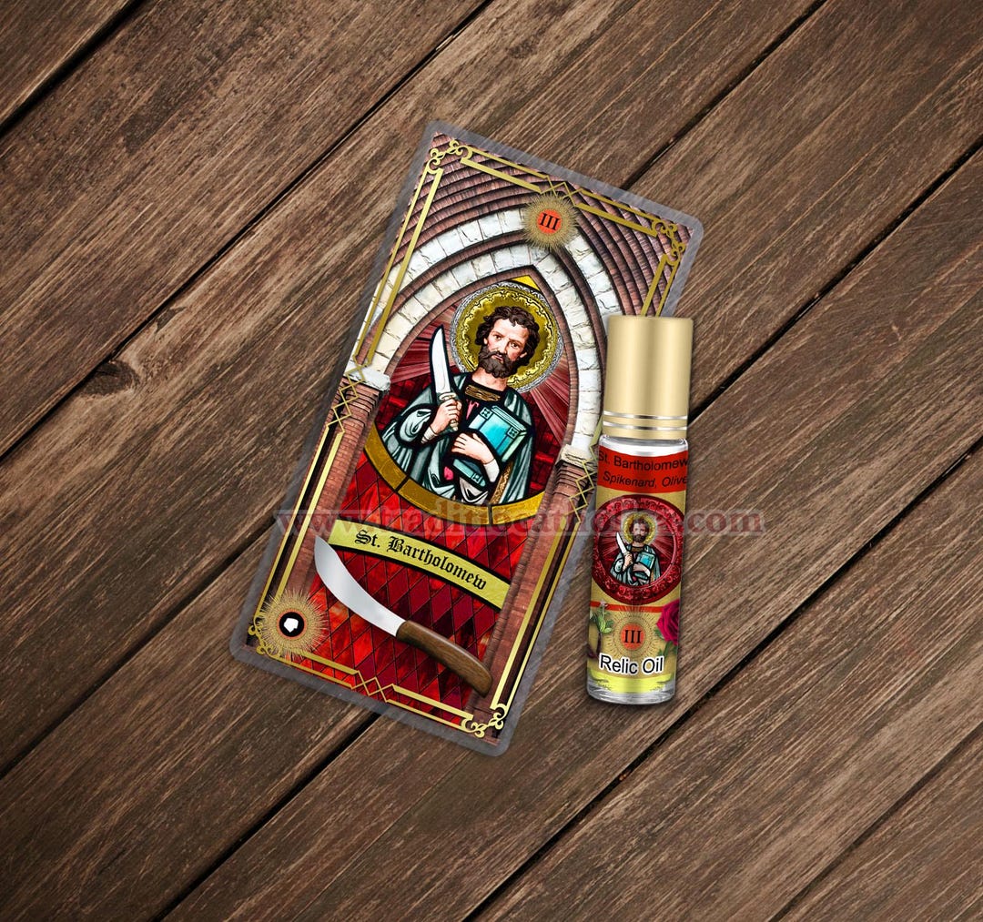 Saint Bartholomew Nathanael the Apostle Relic Holy Prayer Card and ...