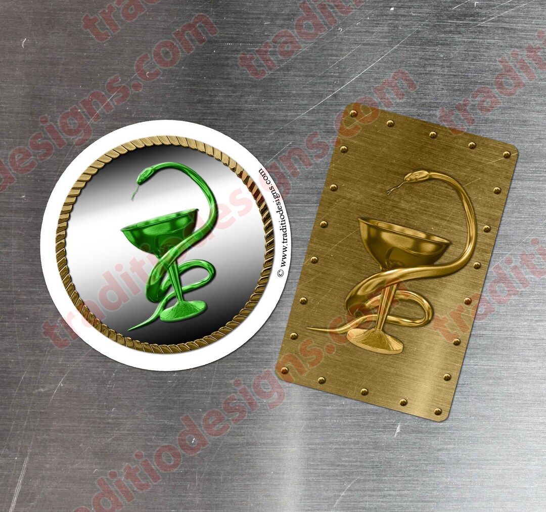 Pharmacy Medical Magnets, Pharmaceutical Decal Round 3.5 Inch and ...
