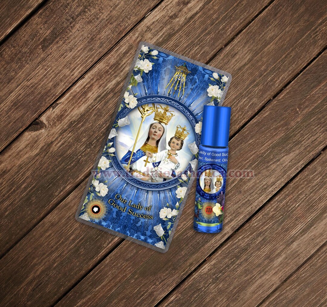 Our Lady of Good Success Relic Holy Prayer Card & Relic Anointing Oil ...