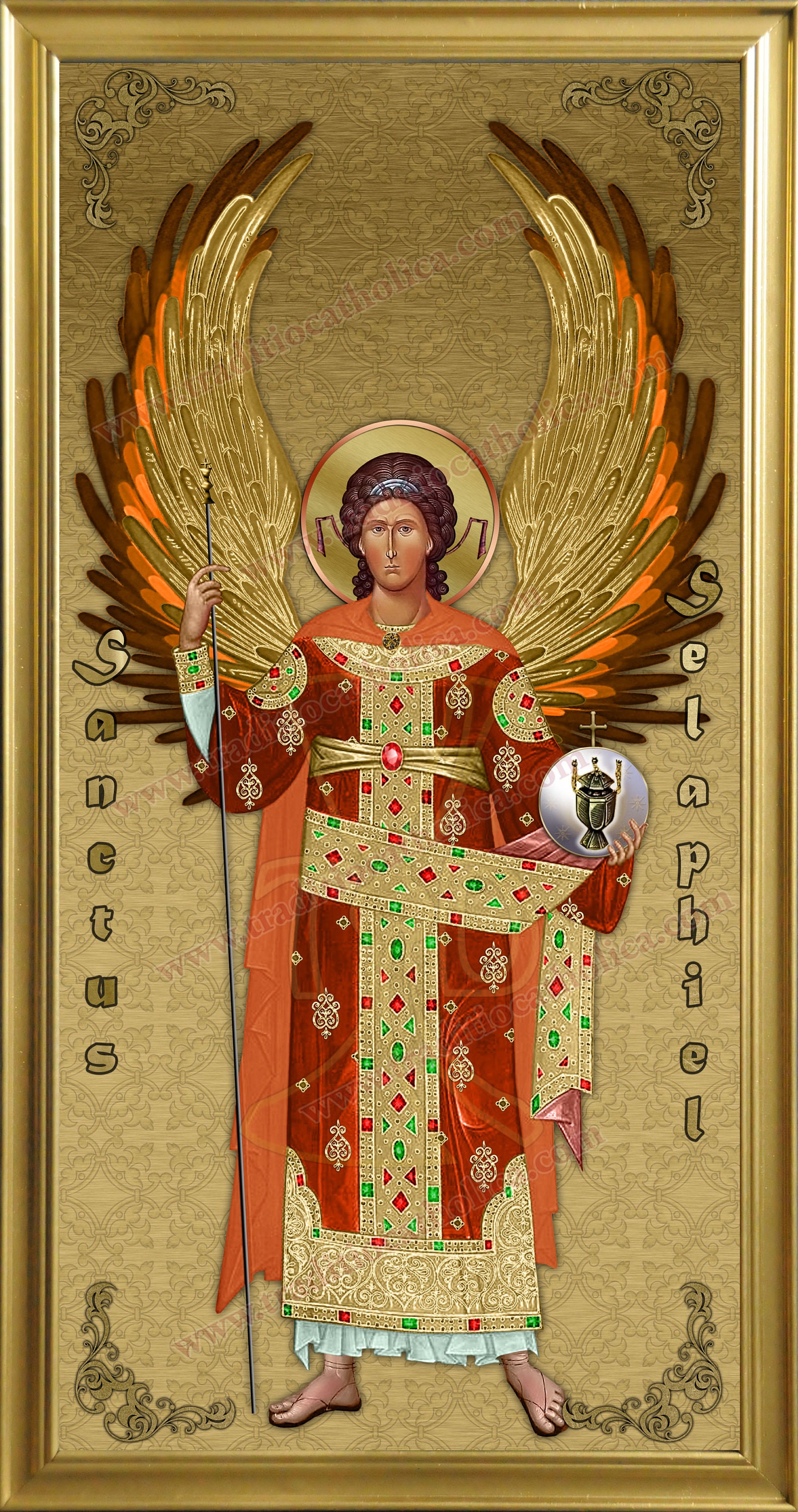 Saint St Selaphiel the Archangel Orthodox icon style framed | Etsy