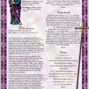 Saint Philip the Apostle Devotion Large Laminated Stained Glass Holy ...