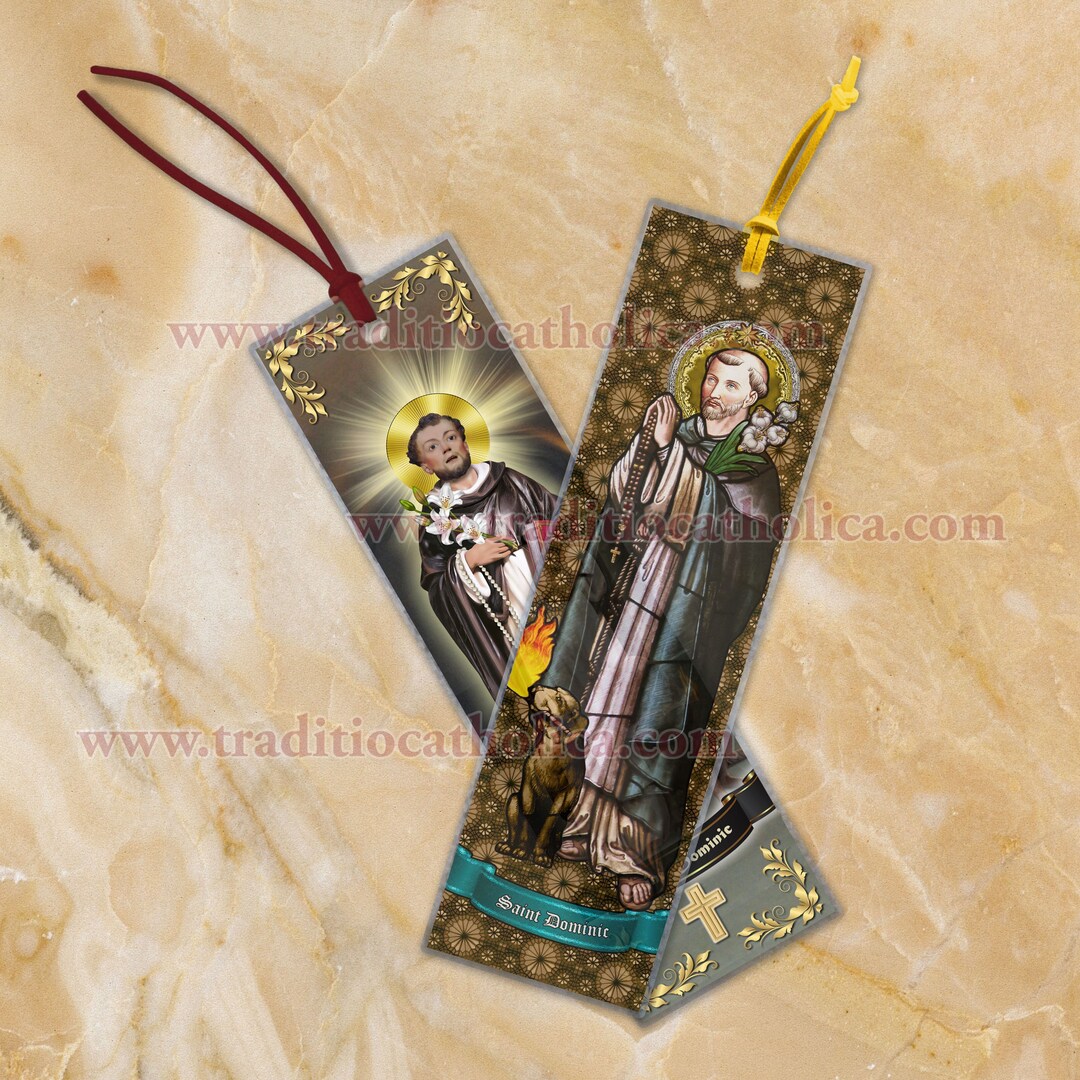 Saint Dominic Laminated CLEAR See-through and Quote Catholic Bible ...