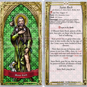 Saint St Roch (rocco), Patron Saint of Pandemics and Knee Problems ...