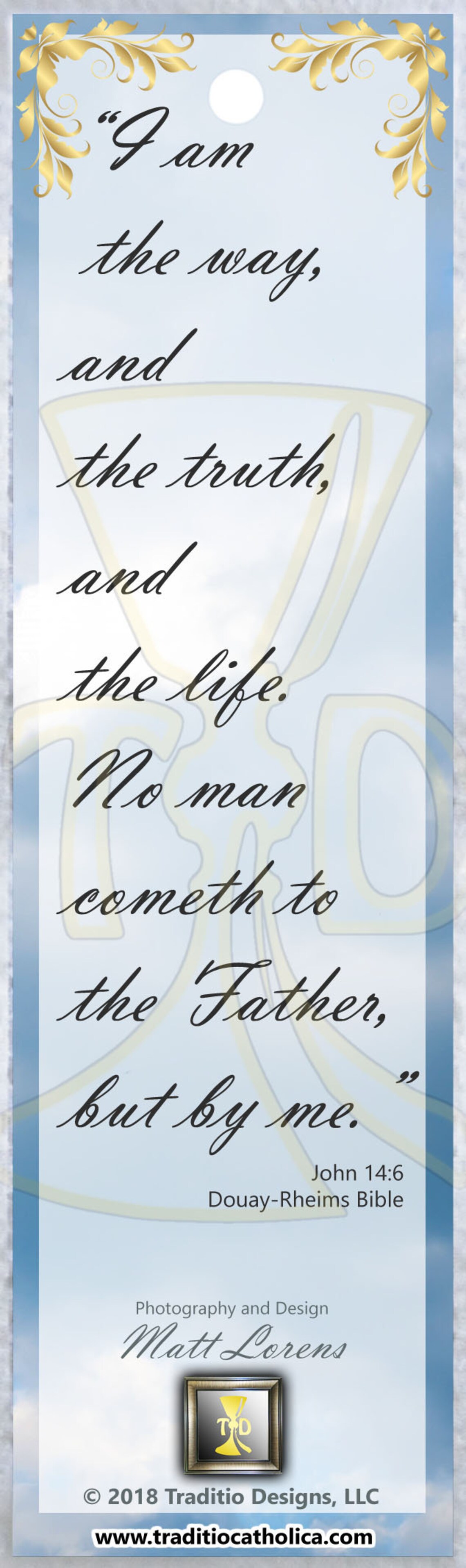 John 12:46 Bible Scripture Bookmark Laminated Catholic Handcrafted ...