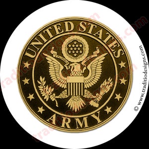 US ARMY Magnets, ARMY Decal Round 3.5 Inch and Rectangular Magnet. Army ...