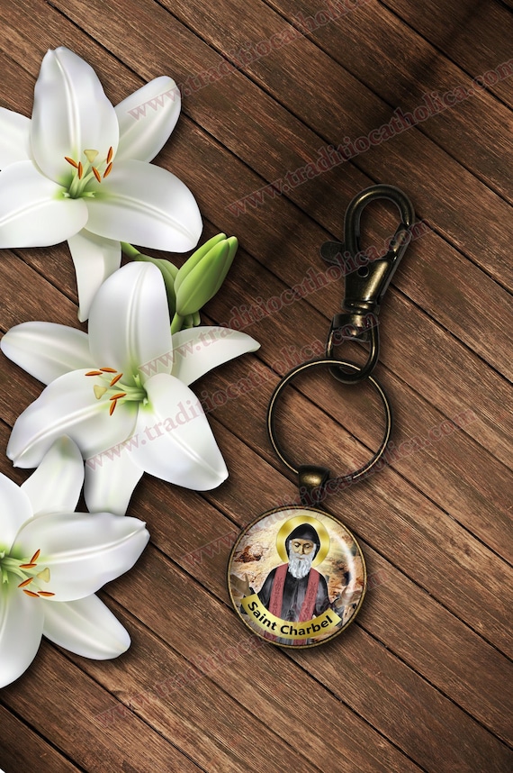 Saint St Charbel Lebanon Bronze High Quality Keychain. - Etsy