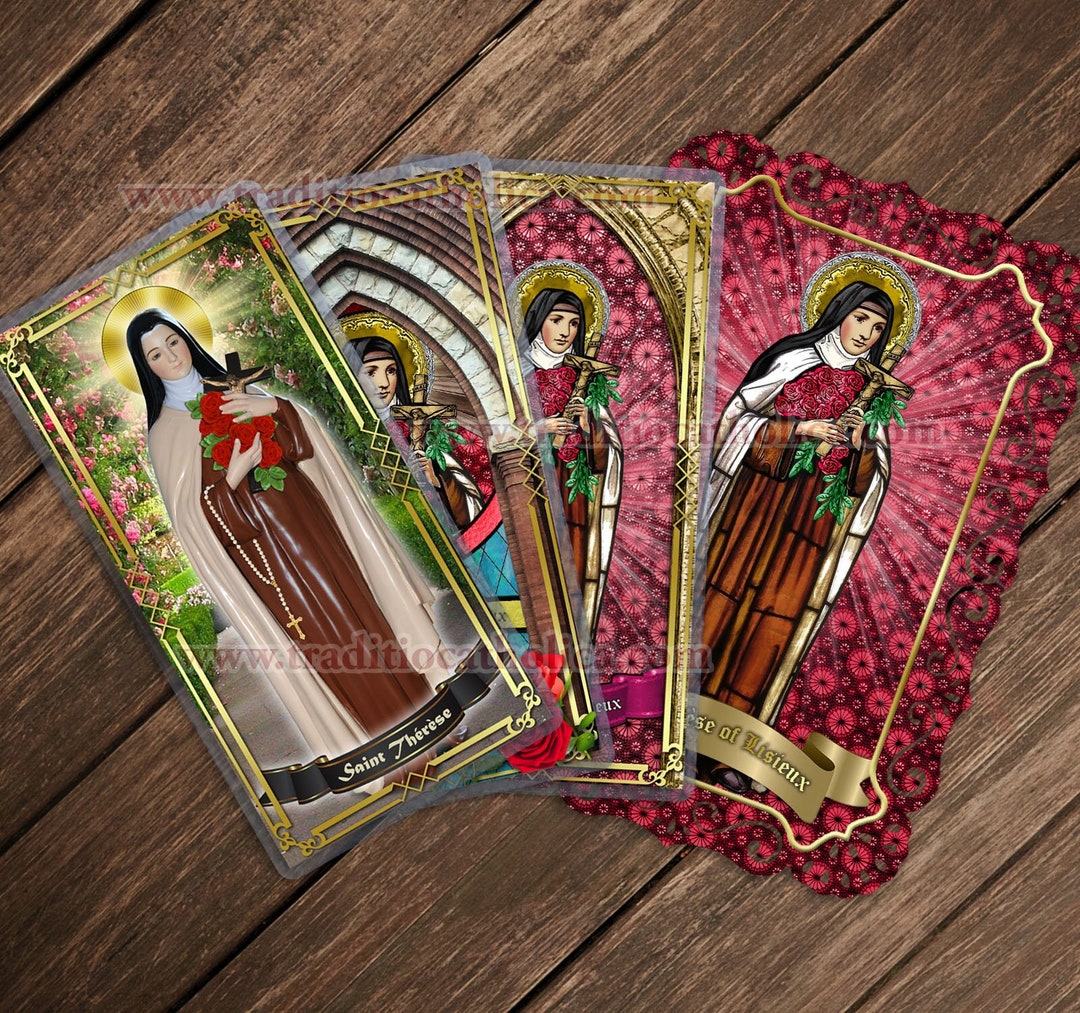 Saint Therese of Lisieux, Little Flower Laminated Catholic Holy Prayer ...