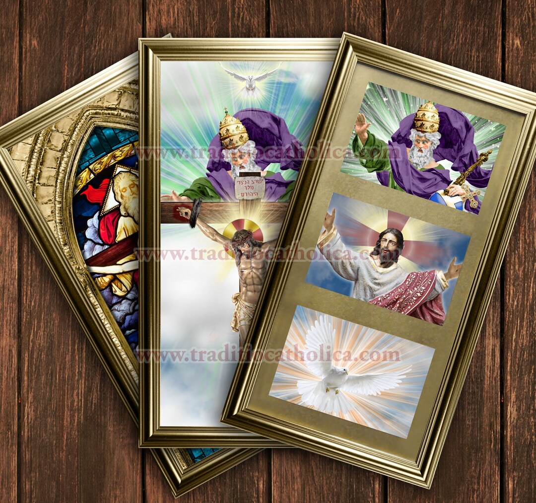Most Holy Trinity Handcrafted Framed Prints. 7x14 Print is Ready to ...